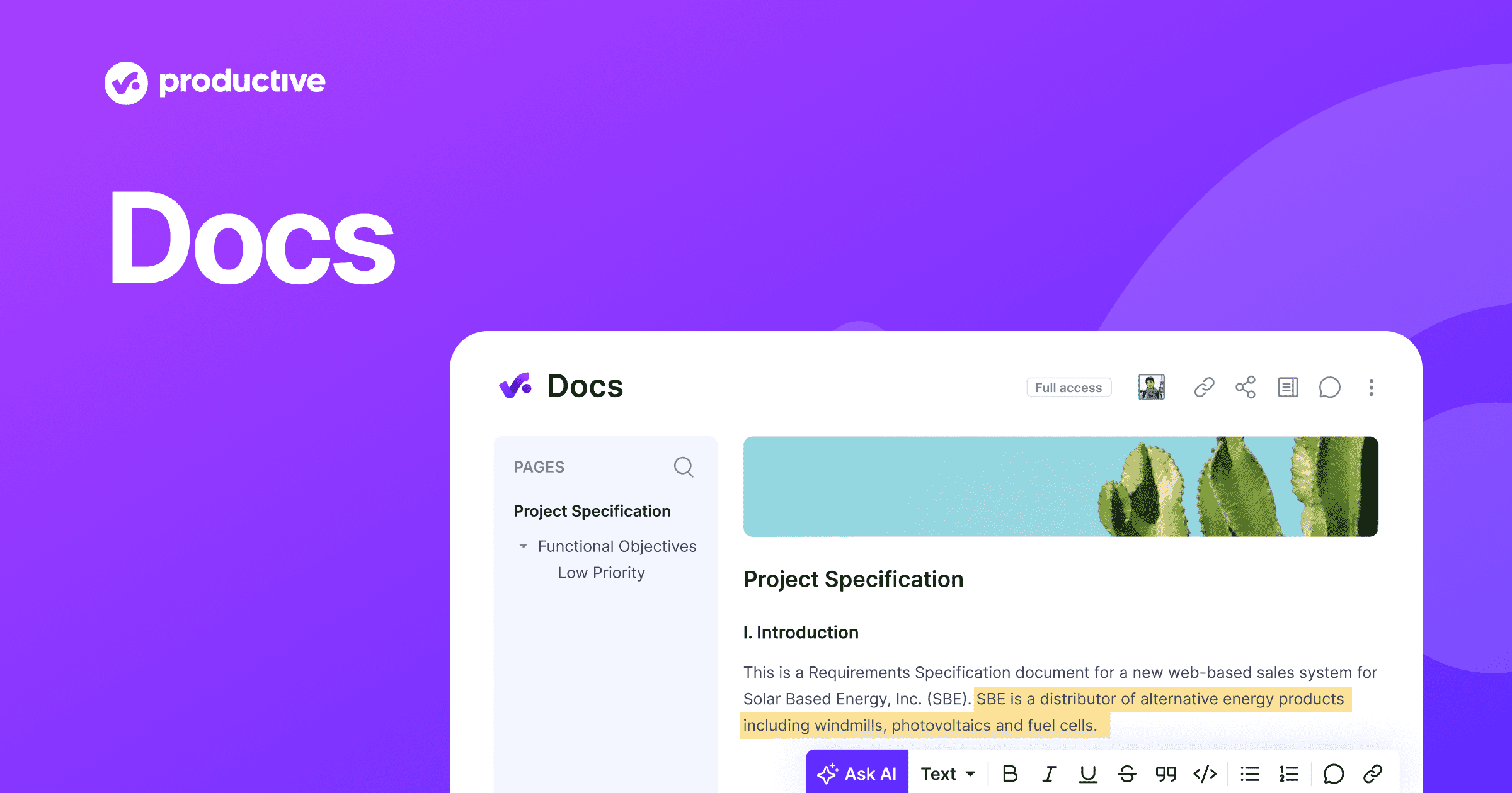 Create and Collaborate With Docs - Productive