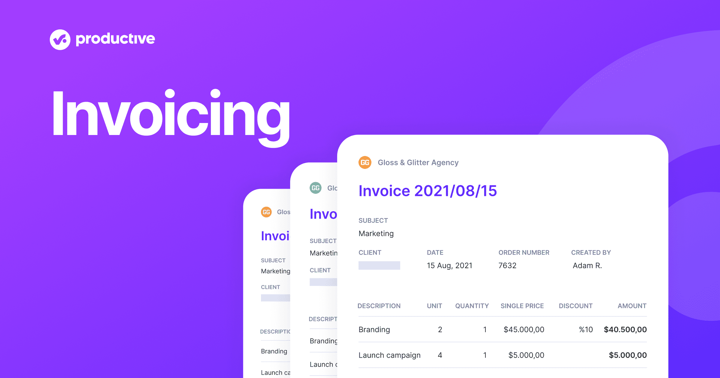 Billing & Invoicing tool for Professional Services | Productive
